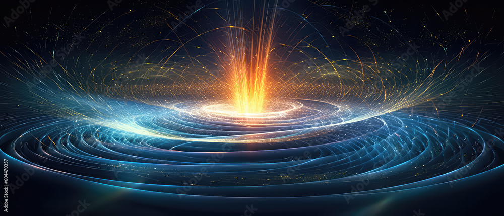 Interior of a nuclear reactor, showing the immense power of atomic ...