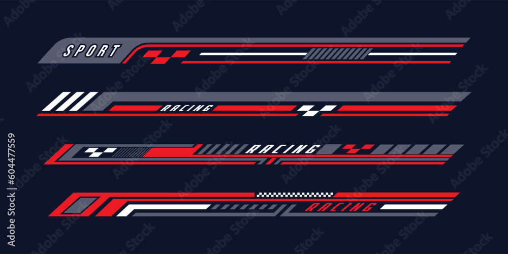 Sport car decal stripes. Speed lines, racing tuning strips and car ...