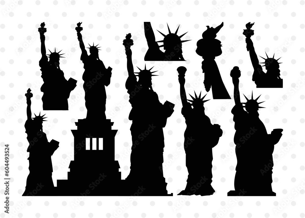 Vetor de Statue Of Liberty SVG Cut Files | Statue Of Liberty Silhouette ...