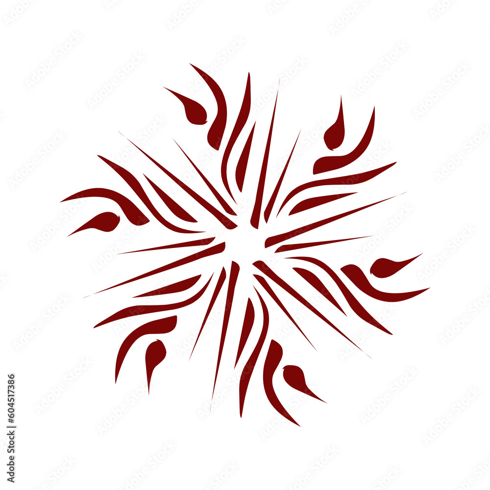 Maroon color tribal design illustration. Perfect for tattoos, stickers ...