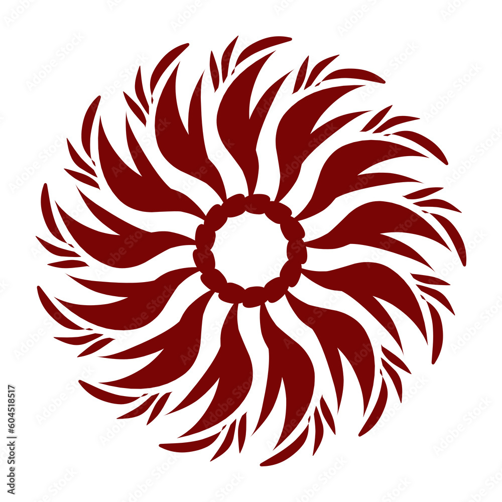 Maroon color tribal design illustration. Perfect for tattoos, stickers ...