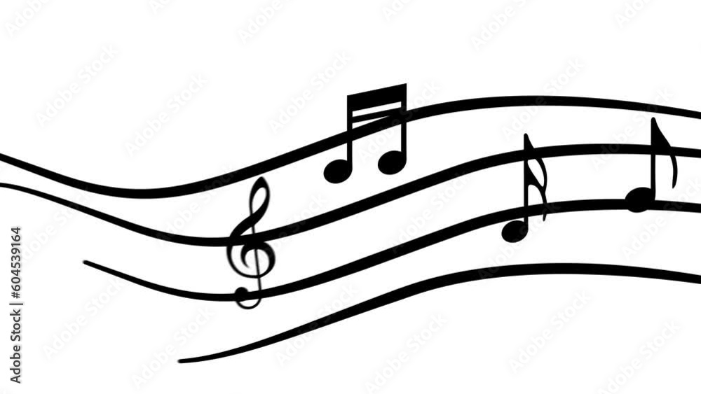 musical note animation do re mi fa sol la si green screen vídeo de ...