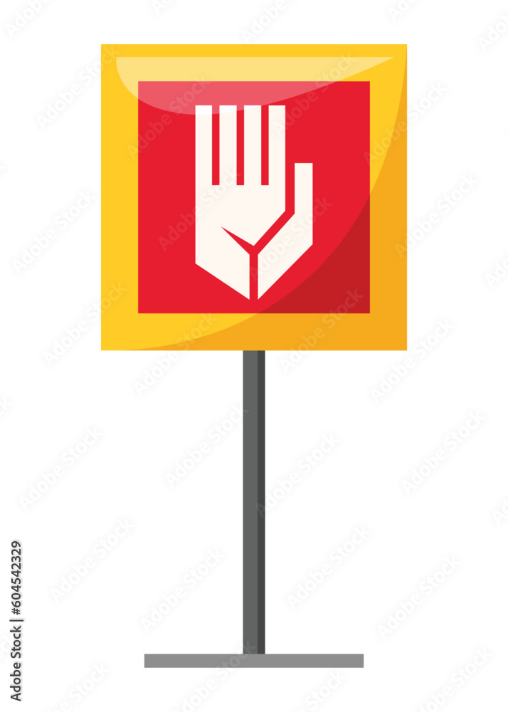 Traffic road repair barrier. Safety barricade or warning alert signs ...