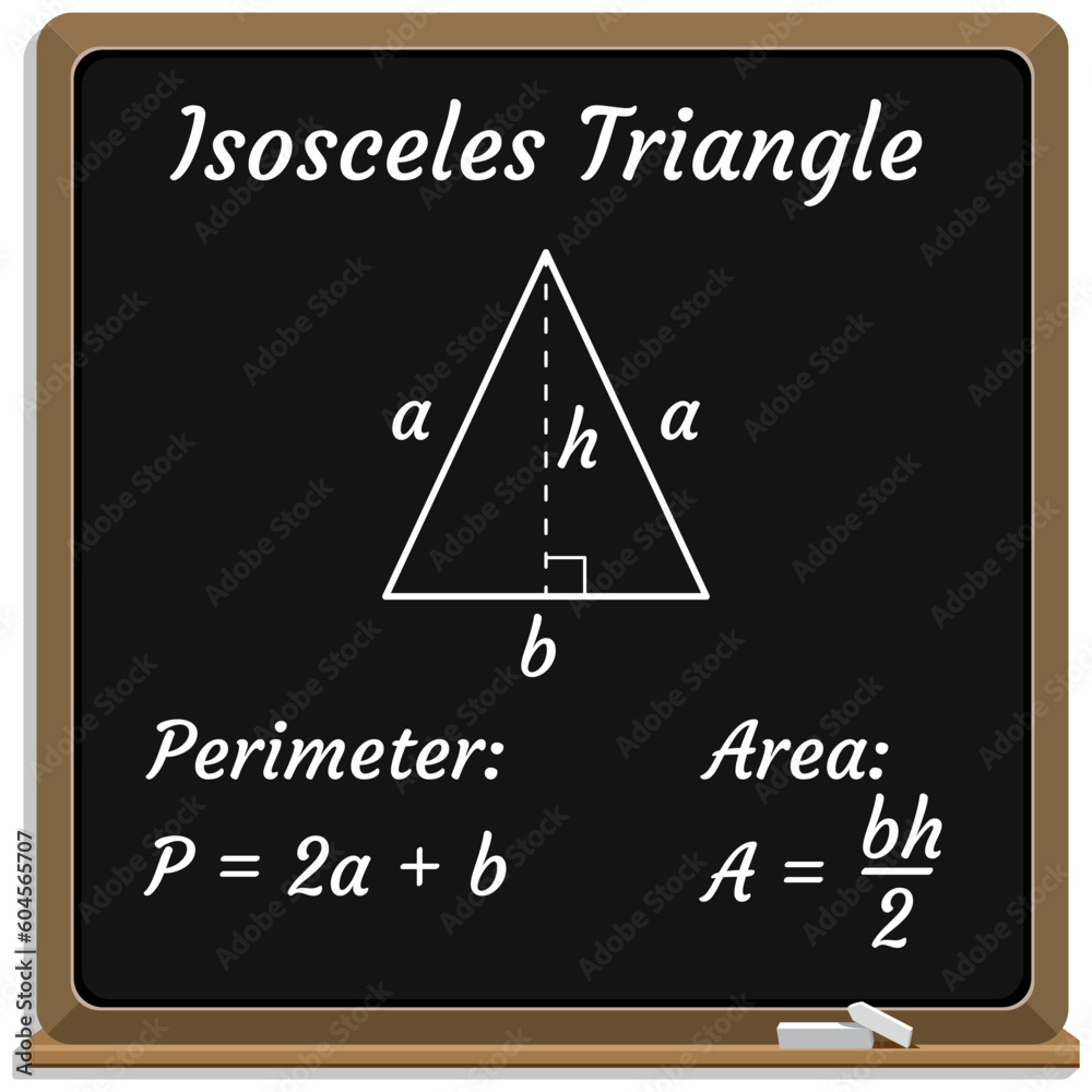 Area and Perimeter Formulas. Perimeter and Area of Isosceles Triangle ...