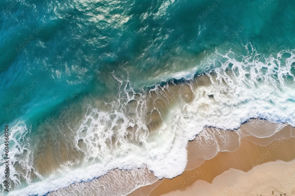 Ocean waves on the beach as a background. Beautiful natural summer ...