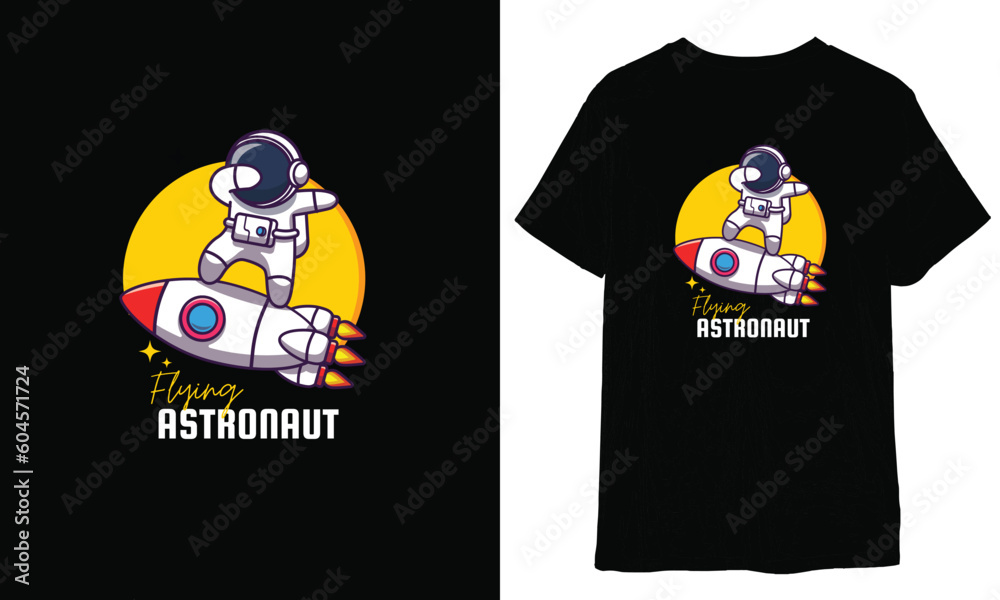 Astronaut T-shirt design With Printable and Vector file or Free PNG,PSD ...