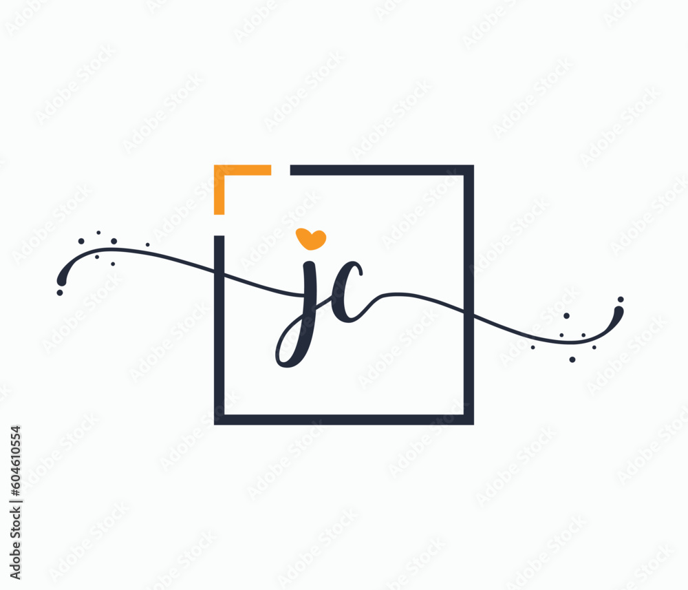 Letter jc initial Feminine vector logo Stock Vector | Adobe Stock