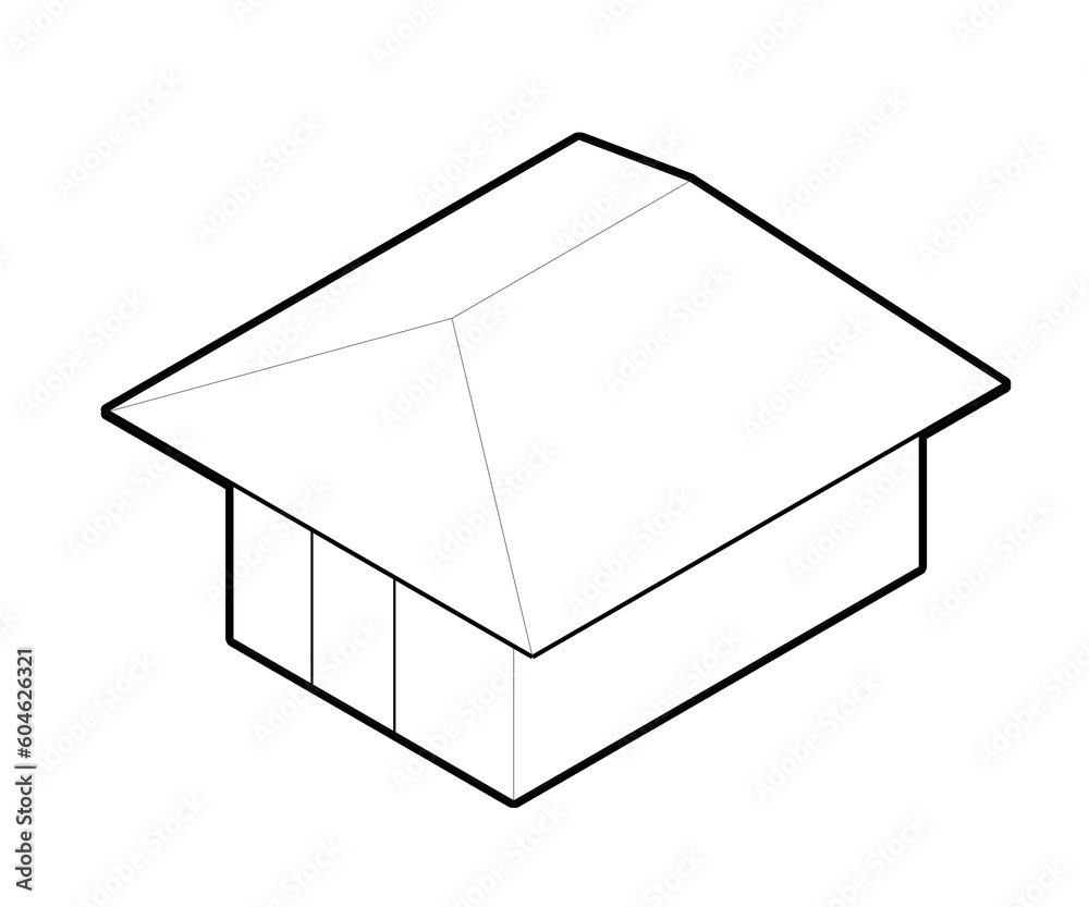 Collection of isometric outline icons of a variety of private and ...