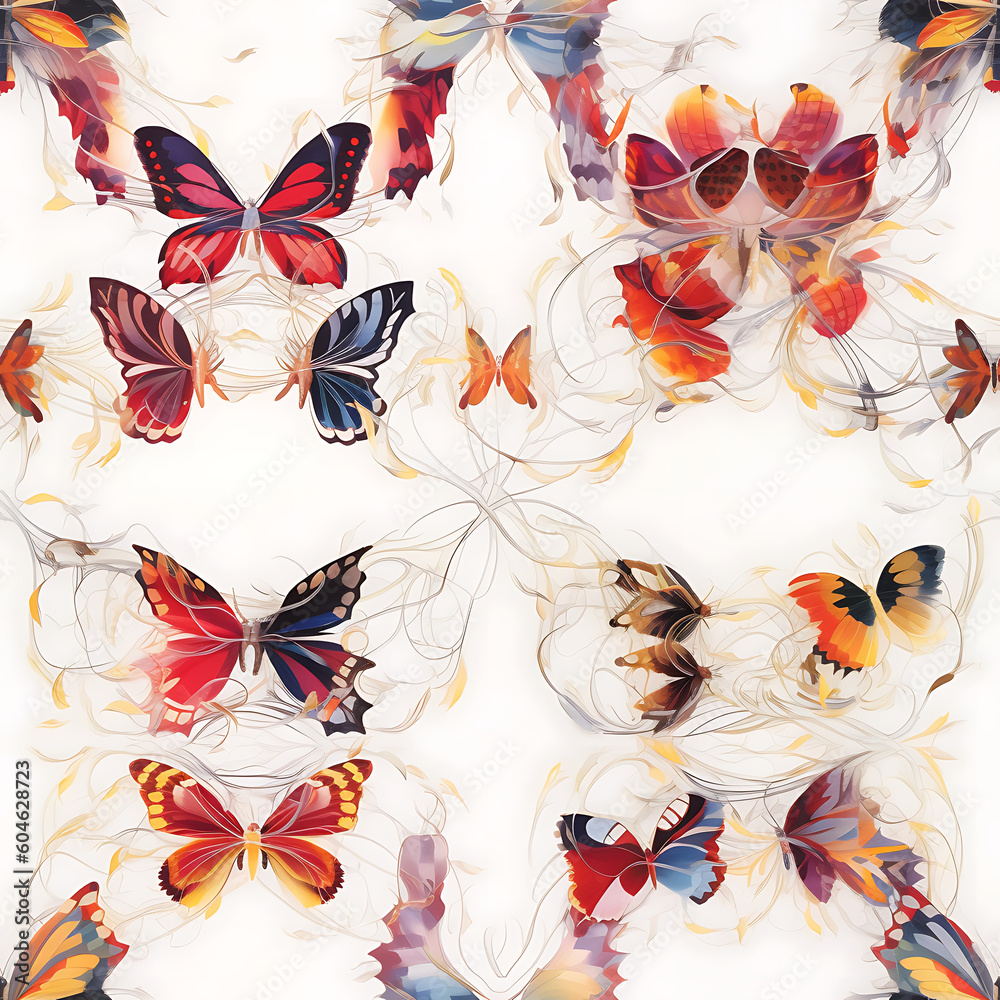 Butterfly Symphony: A Kaleidoscope of Patterns in Flight Image Style ...