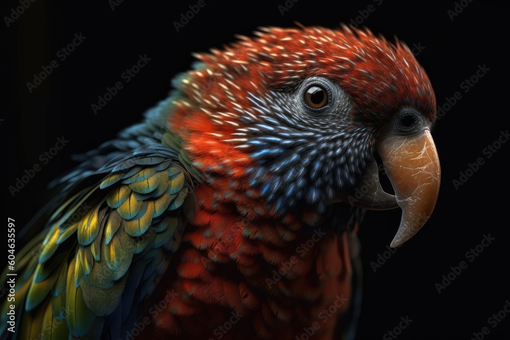 Vibrant Parrot with Intricate Details in Hyper-Realistic 4K Resolution ...
