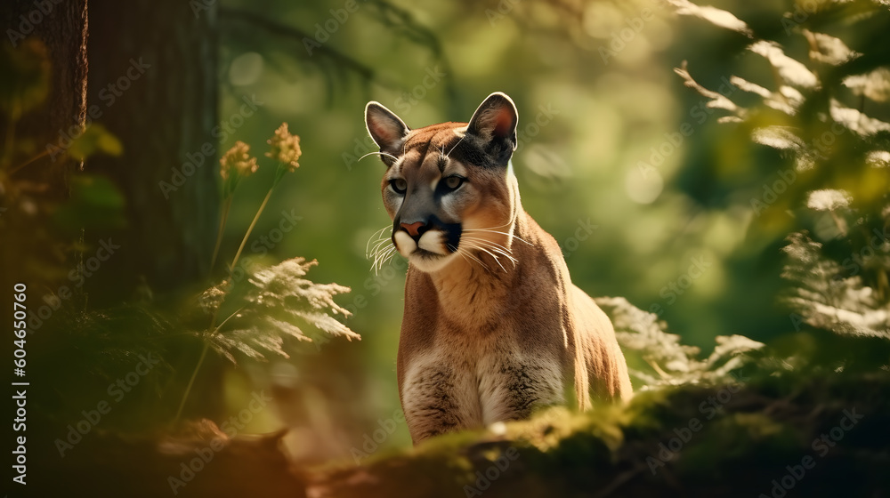 Animal Power - Creative and wonderful full body picture of a male puma ...