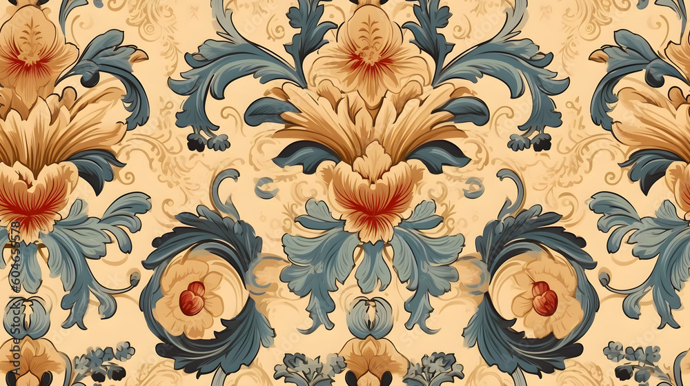 seamless elaborate rich victorian paper texture as wallpaper for ...