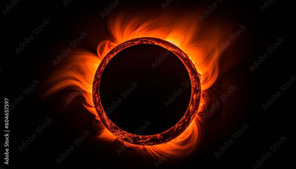 Bright fireball igniting inferno, a symbol of dangerous natural ...
