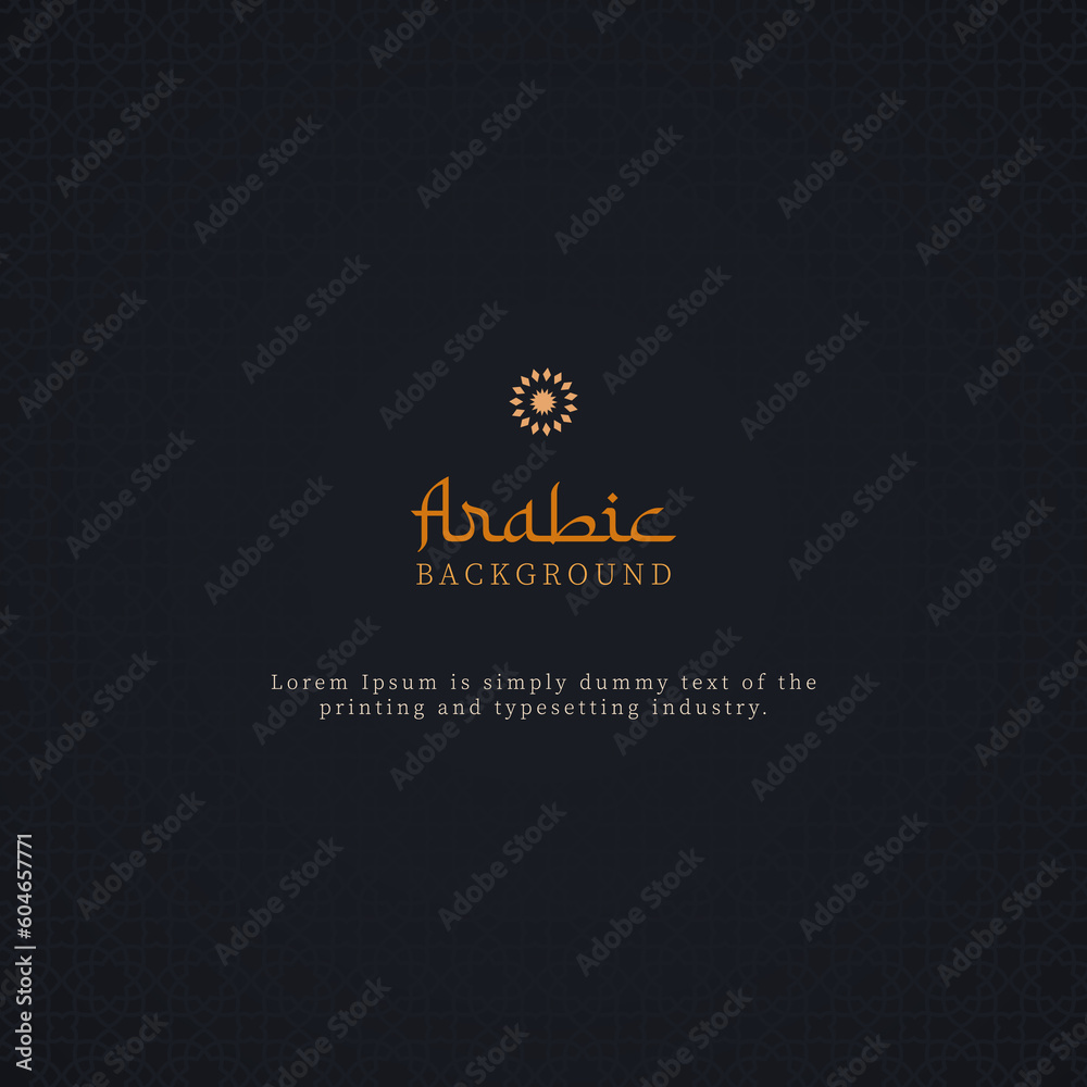 Arabic template. Abstract Islamic background black. Pattern background ...