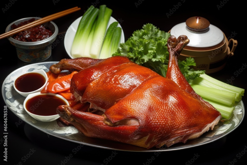 Generative AI Peking Roast Duck Peking duck is a dish from Beijing Food ...