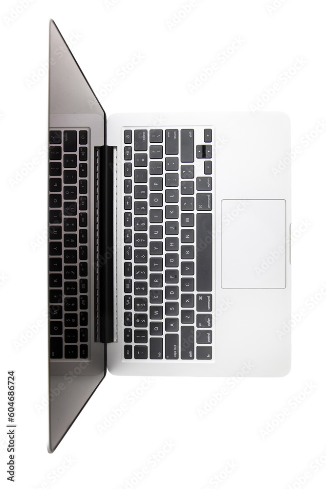 Laptop closeup on transparent background from above Stock Photo | Adobe ...
