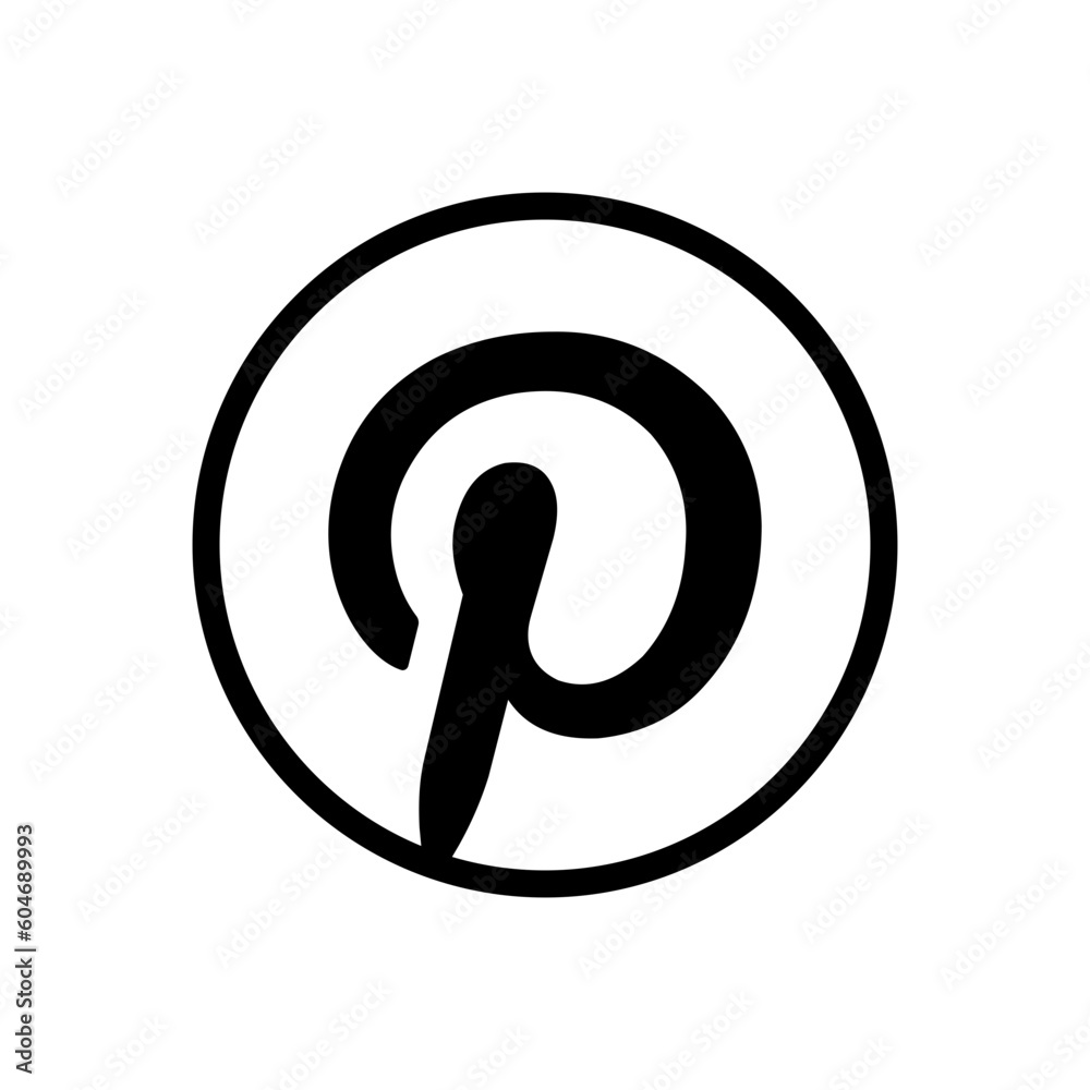 pinterest logo. pinterest icon , social media icons. social media and ...
