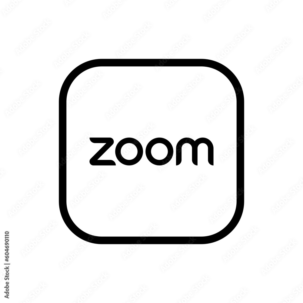 zoom logo. zoom icon , social media icons. social media and social ...