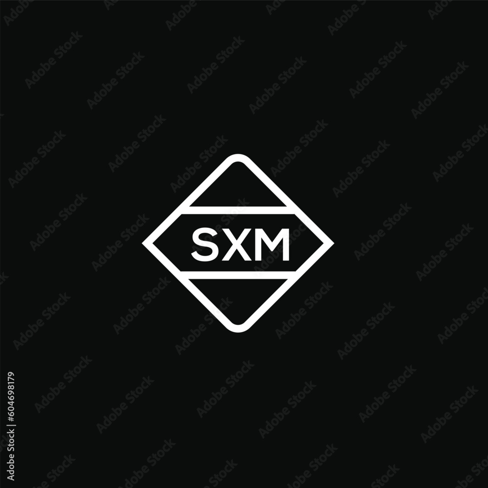 SXM letter design for logo and icon.SXM monogram logo.vector ...