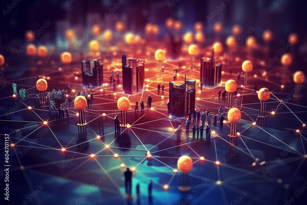 The Power of Connectivity. Concept of connectivity, where diverse ...