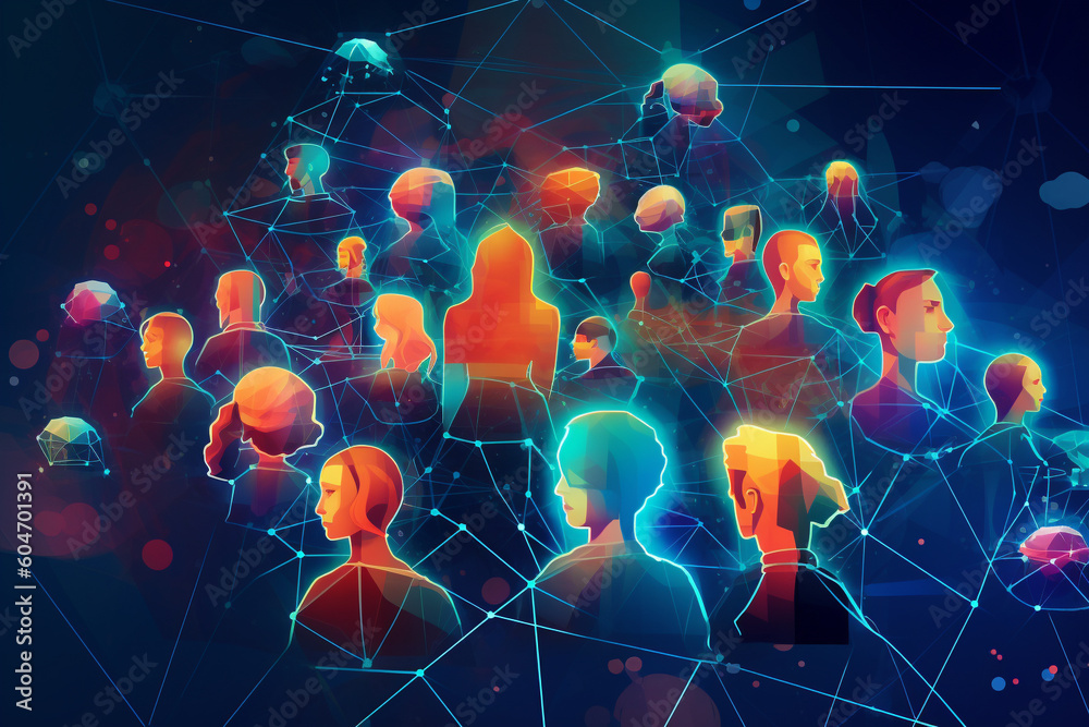 The Power Of Connectivity Concept Of Connectivity Where Diverse Elements Intertwine To Create