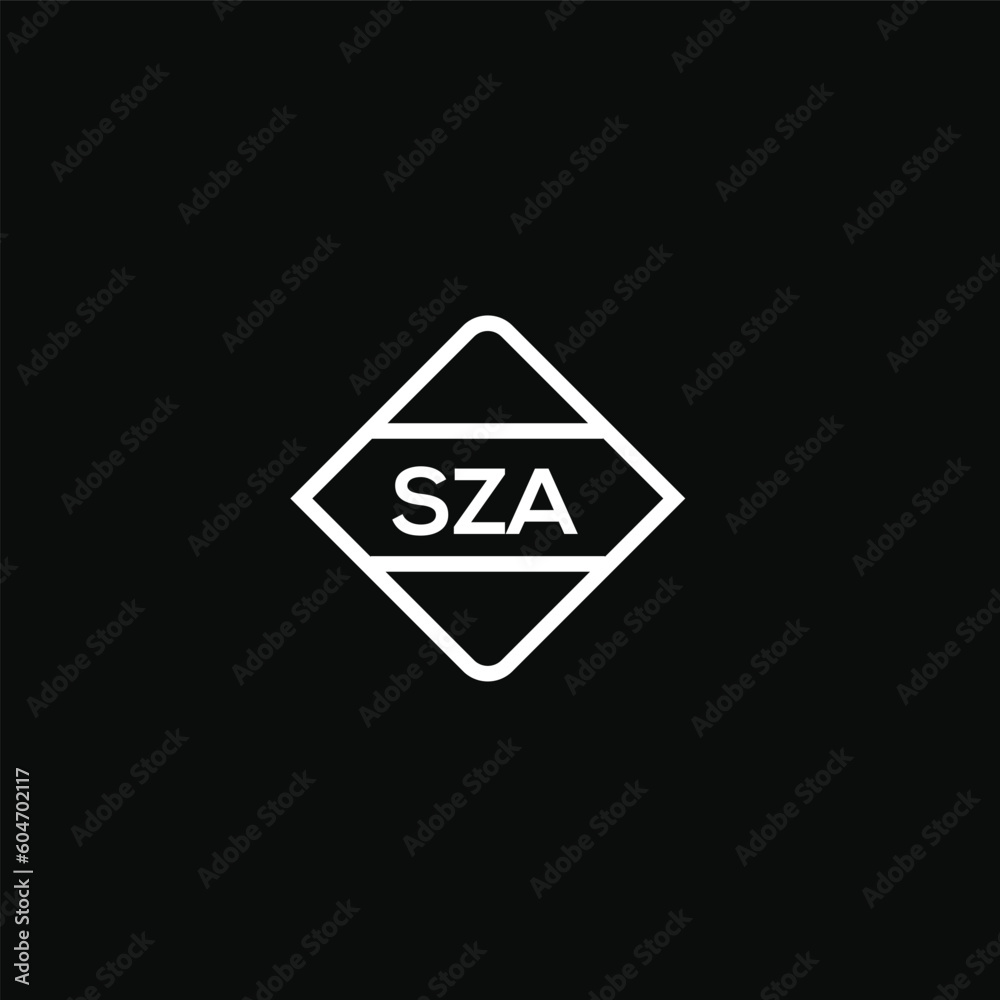 SZA letter design for logo and icon.SZA monogram logo.vector ...