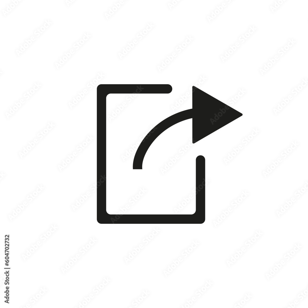 Share icon. Send social media information symbol. Chat speech bubble ...