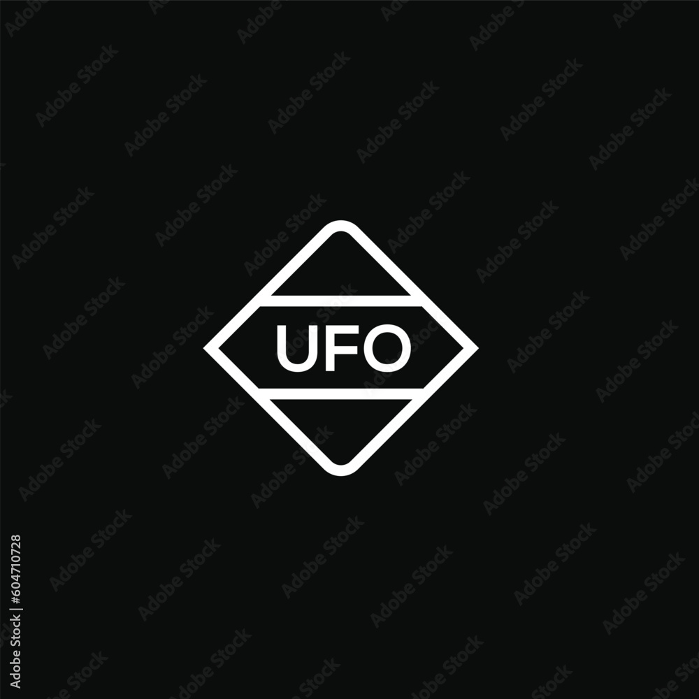 UFO letter design for logo and icon.UFO monogram logo.vector ...