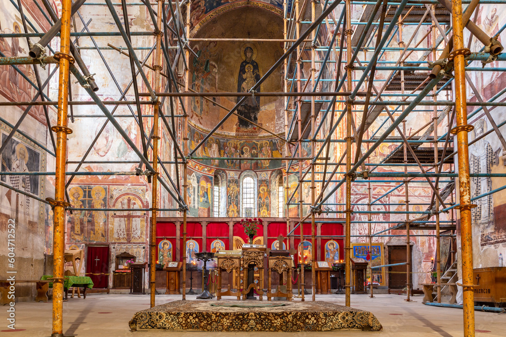 Gelati Monastery inside view of the Church of Virgin the Blessed, main ...