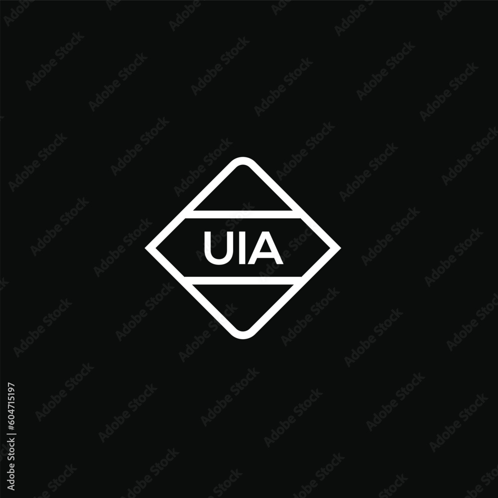 UIA letter design for logo and icon.UIA monogram logo.vector ...
