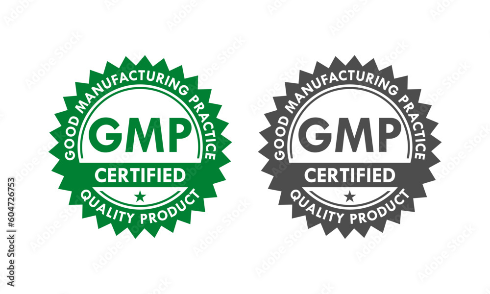 Good manufacturing practice logo template illustration Stock Vector ...