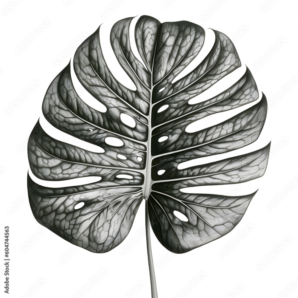 AI-Generated Masterpiece: Vintage Botanical Illustration of a Monstera ...