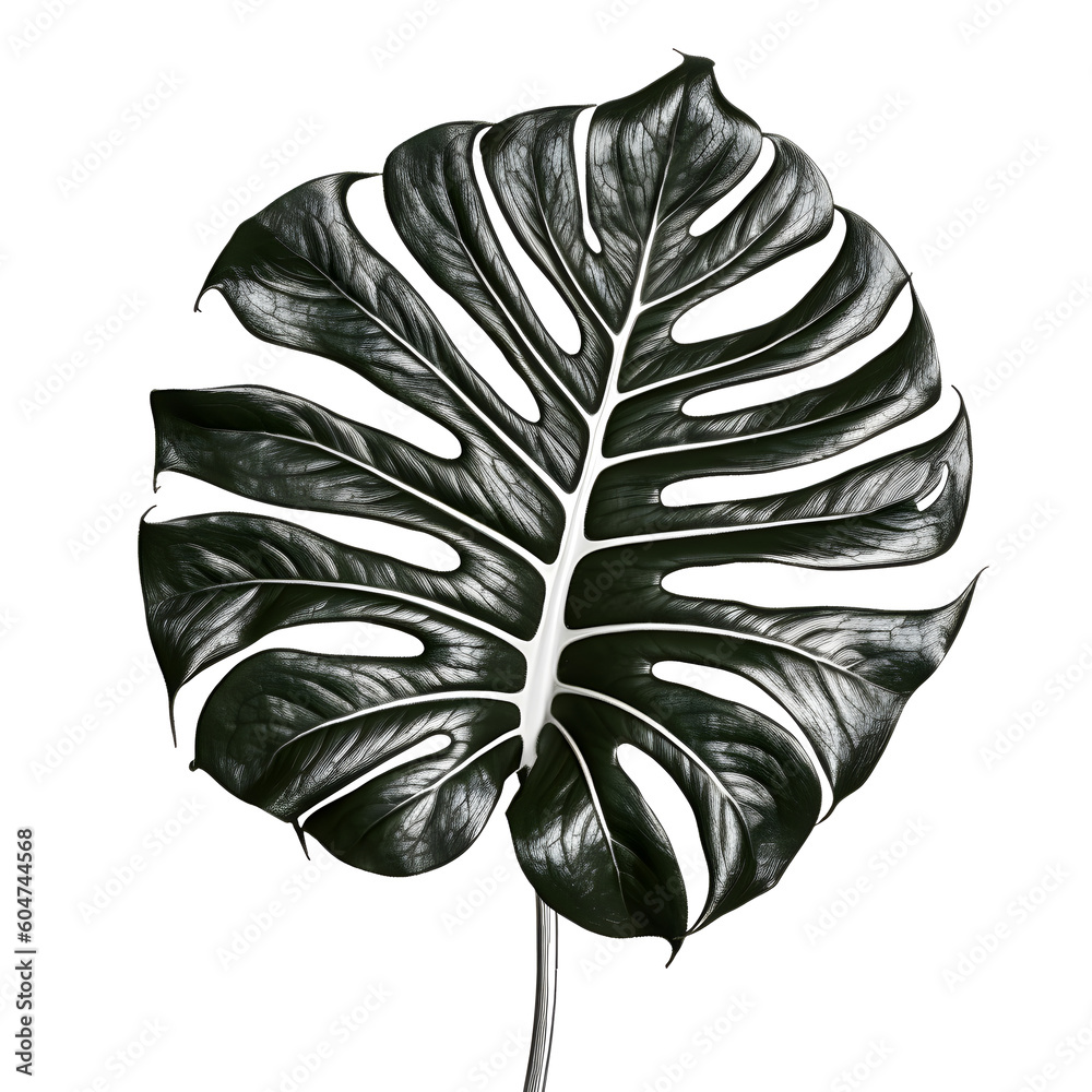 AI-Generated Masterpiece: Vintage Botanical Illustration of a Monstera ...