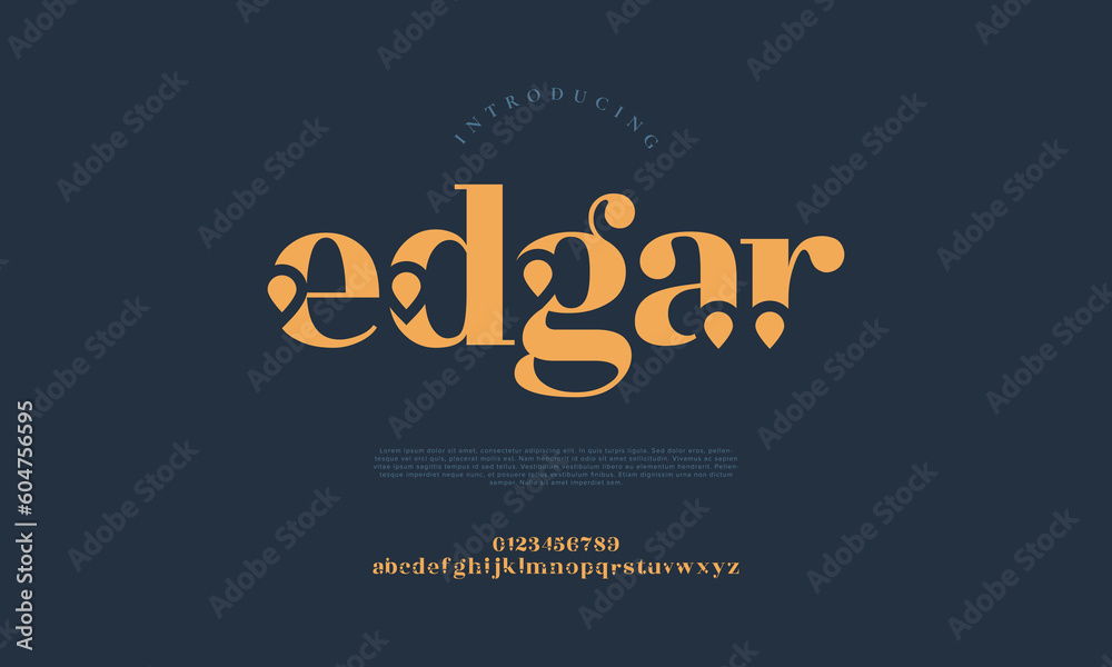 Edgar abstract digital technology logo font alphabet. Minimal modern ...