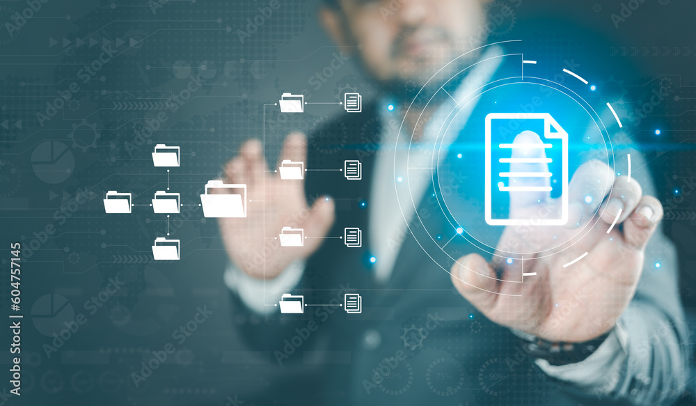 Document Management System concept. Enterprise content management ...