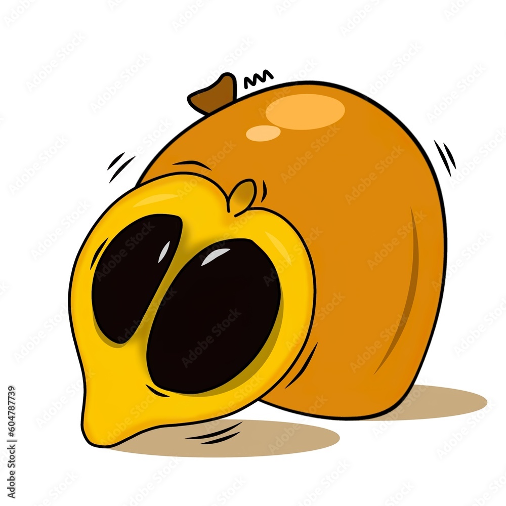 illustration of an egg fruit, canistel or yellow sapota, Here is an ...