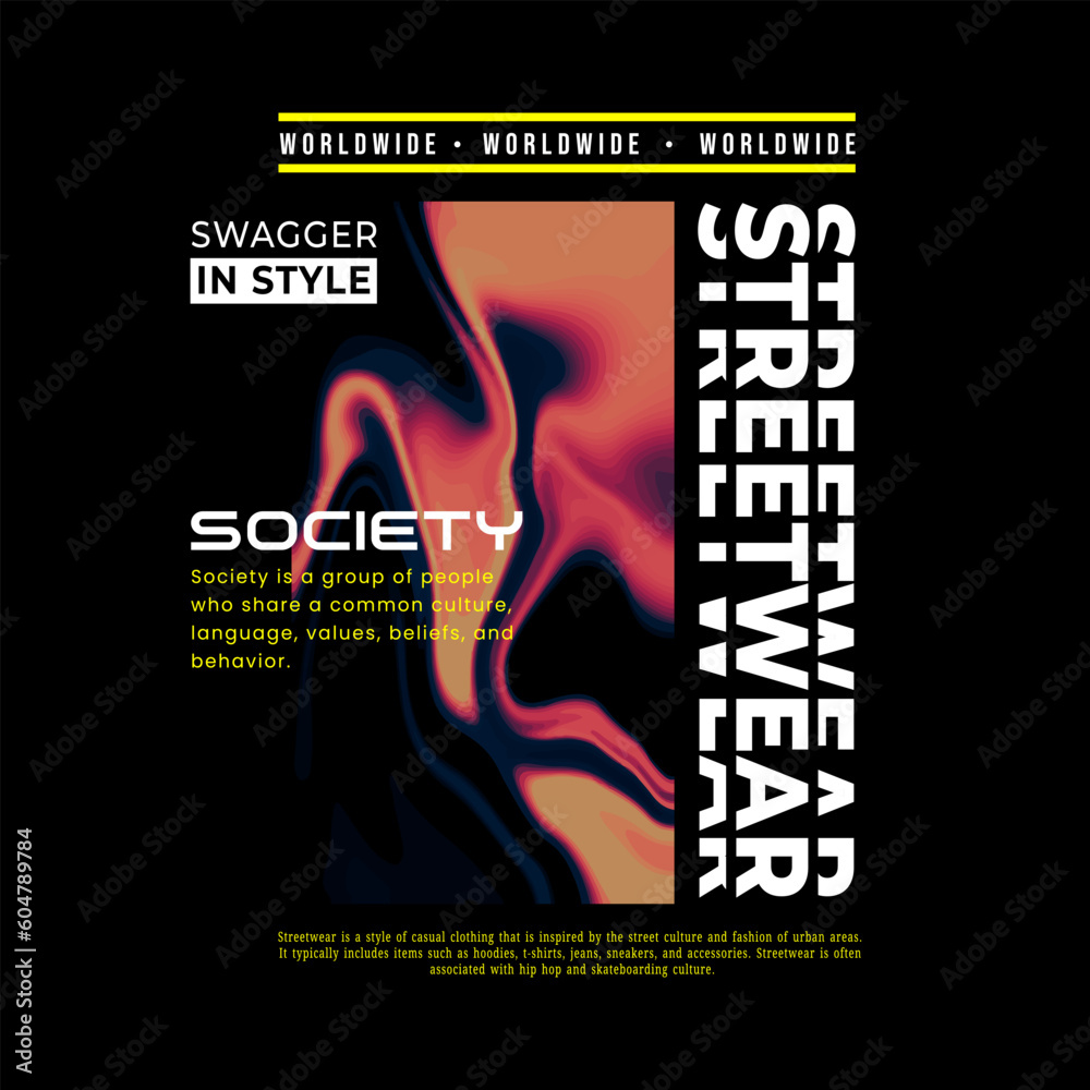 Streetwear, Urban Style, Hip Hop, Text Slogan. Vector Pattern Design ...