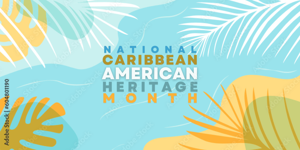 National Caribbean Heritage Month. Vector banner, poster for social ...