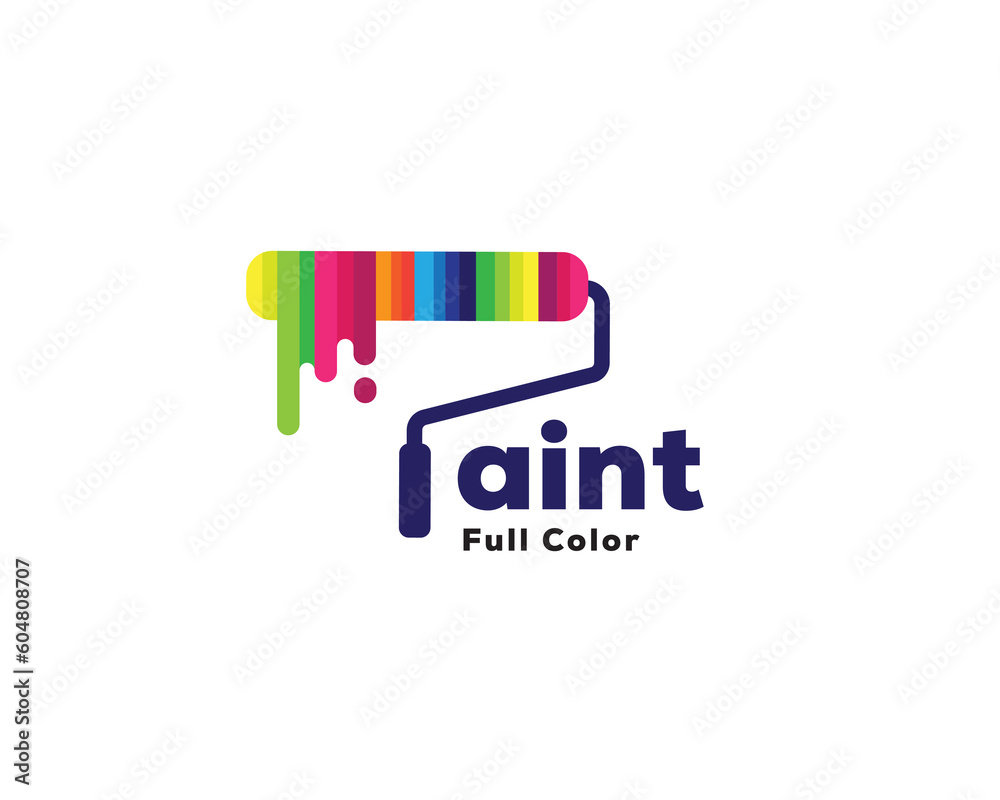 simple P initial paint logo design template illustration inspiration ...