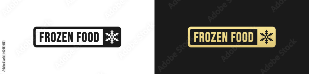 Frozen food label or Frozen food symbol vector isolated in flat style ...
