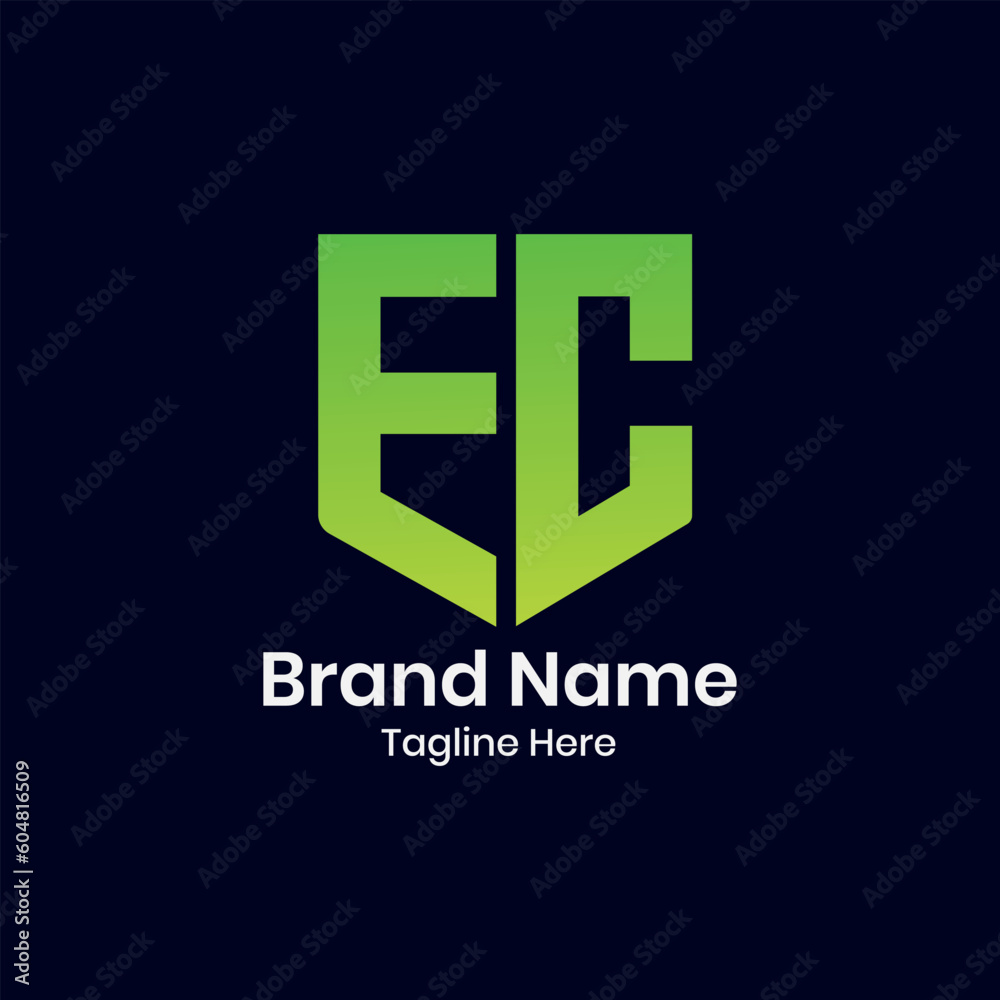 Initial letter EC modern logo ,letter EC ,CE logo design vector ...