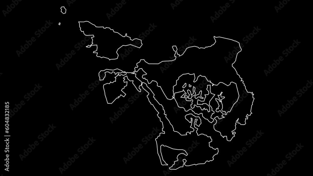 Koror state map of Palau outline animation 素材庫影片 | Adobe Stock