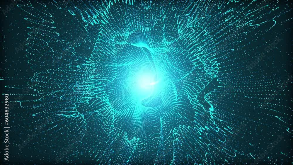 Movement of energy (mysterious background). Esoterica. 3D animation. Intro template for captions ...