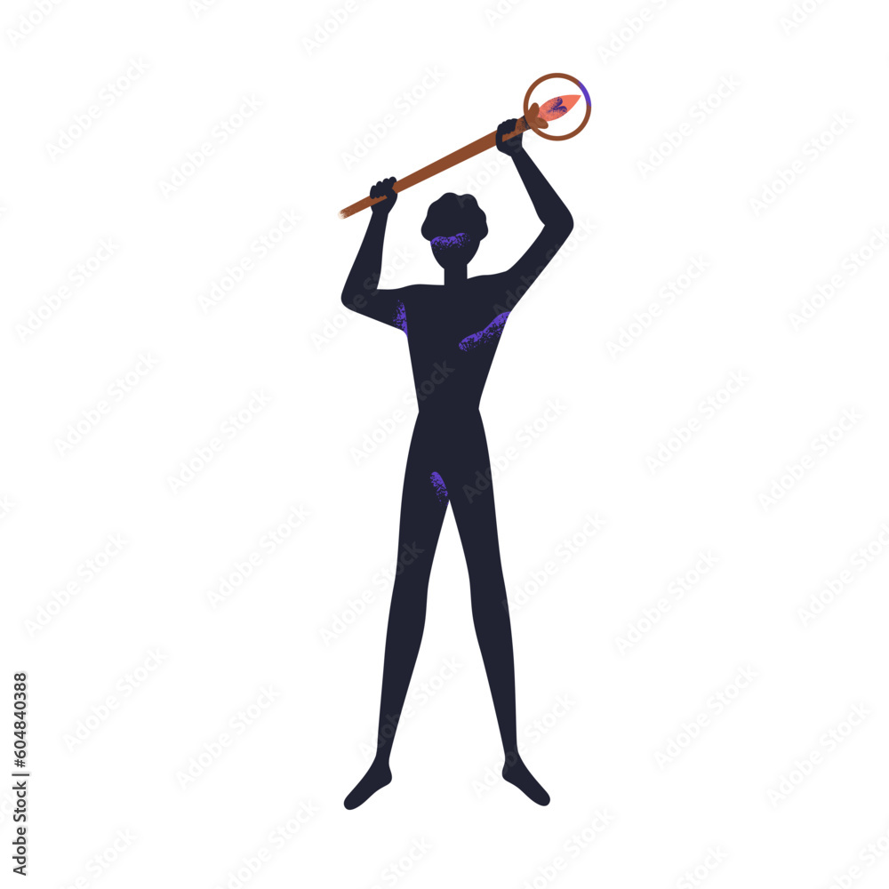 Magician holding magic stick, esoteric wand. Mystic person, sorcerer ...