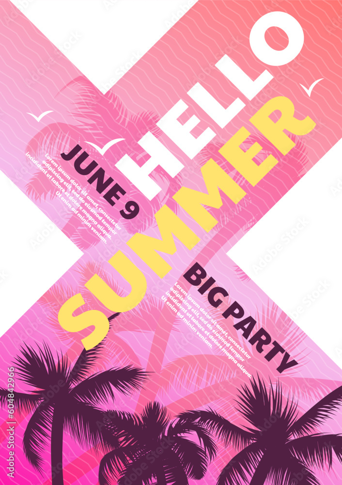 Vector illustration with creative typography design for a tropical ...