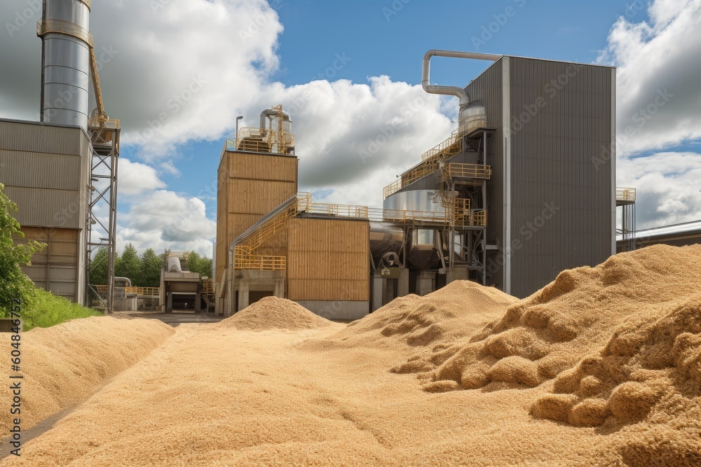 bioenergy and biomass production facility, showing the transformation ...