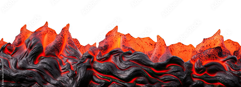 Lava isolated on transparent background - Generative AI Stock ...