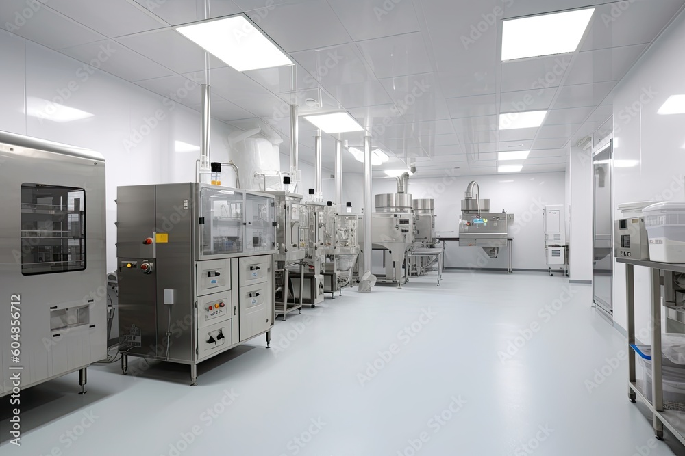 clean room, filled with sensitive equipment and materials for chemical ...