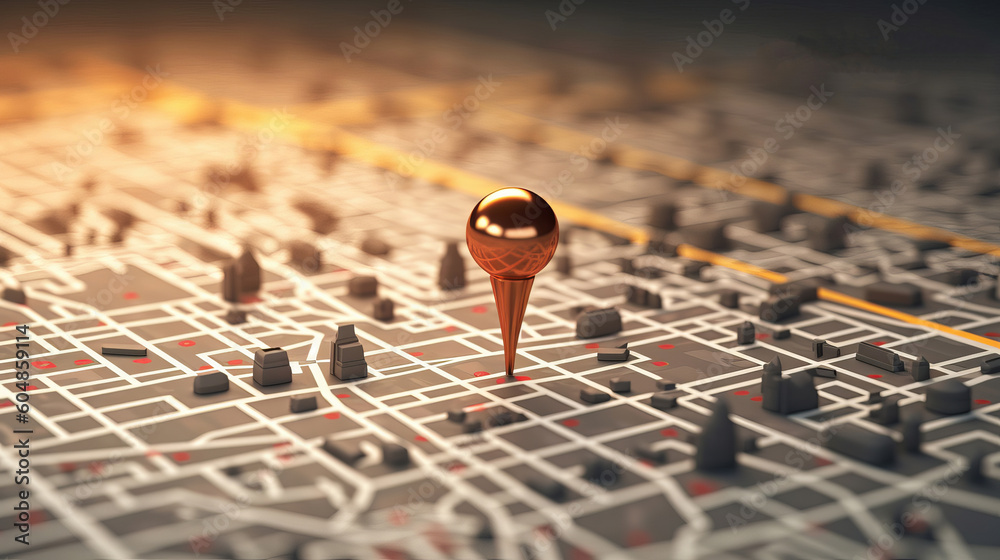 Location pin sign icon and gps navigation map. Created with Generative ...