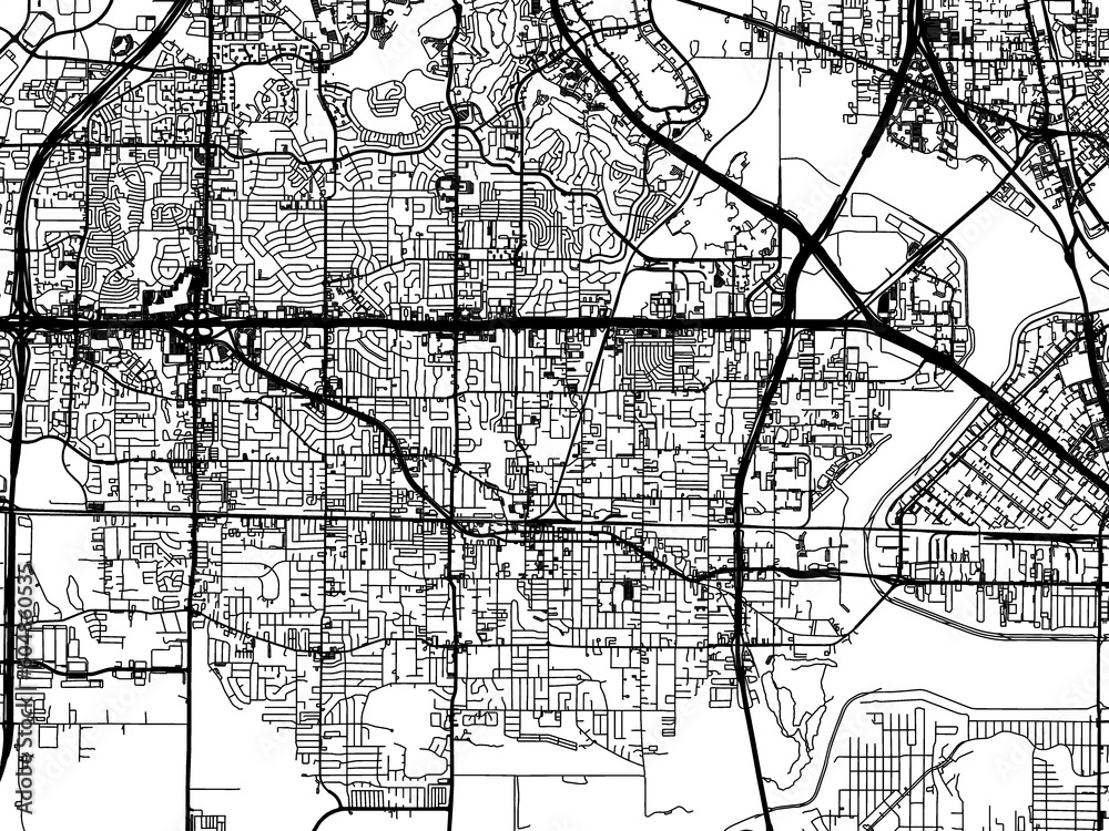 Road map of the city of Irving Texas in the United States of America on ...
